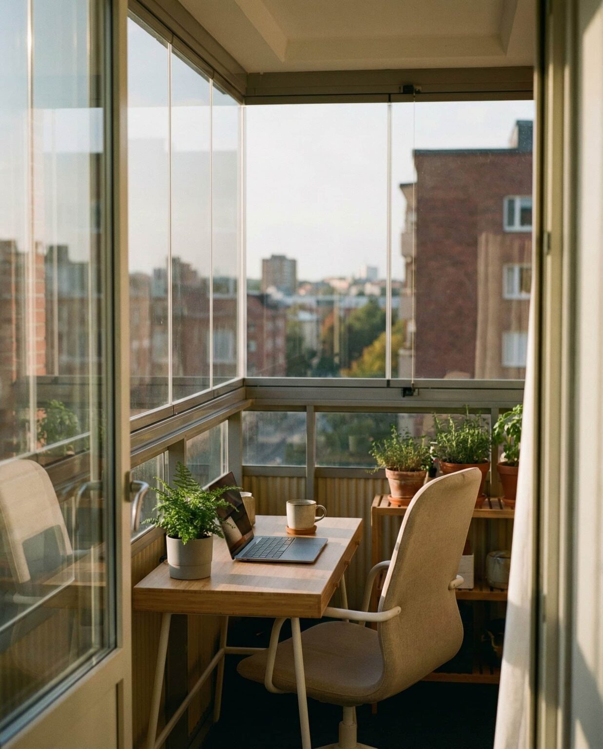 Balcony Workspace Ideas for Small Spaces Enclosed, Open, Cozy Home ...