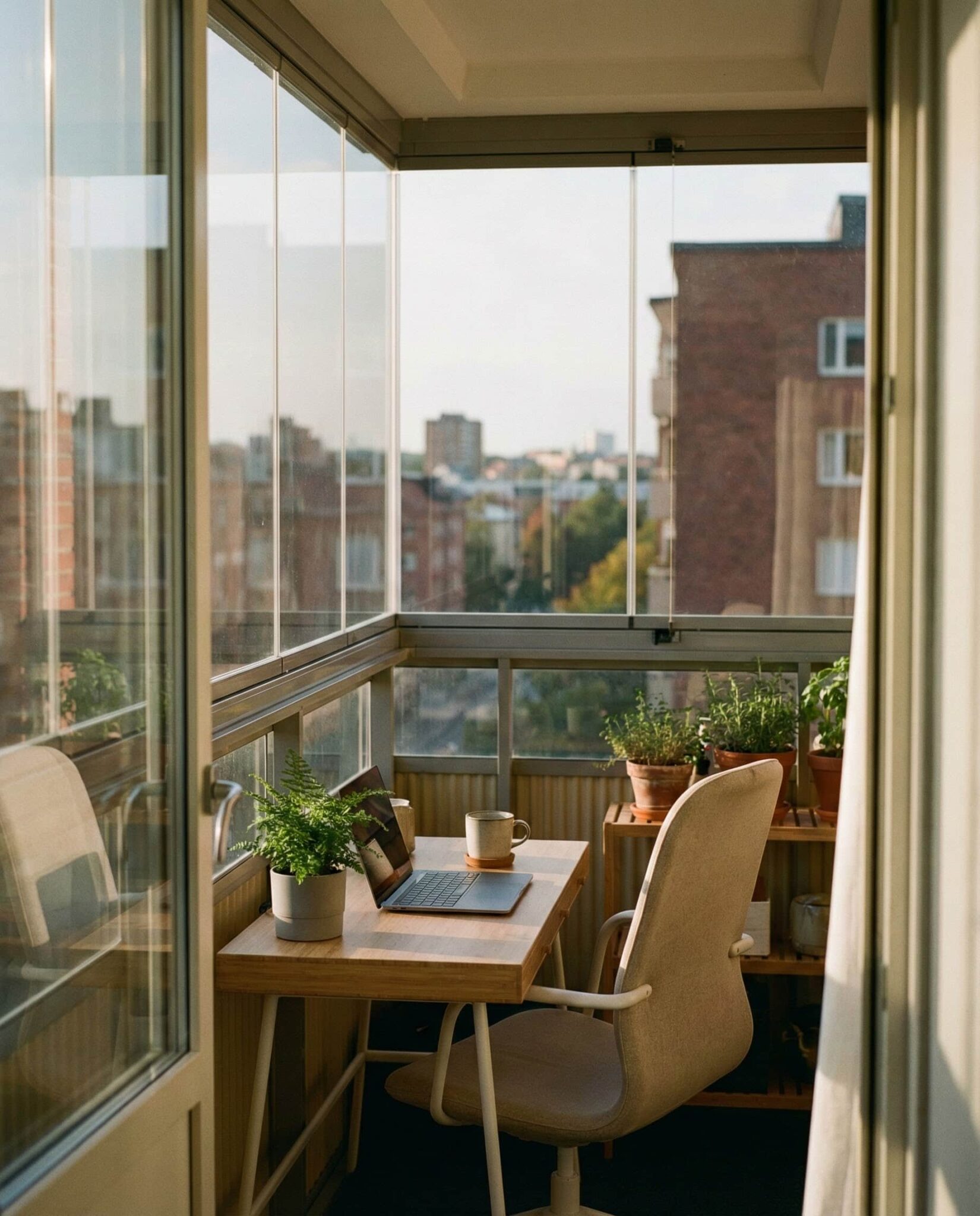 Balcony Workspace Ideas for Small Spaces Enclosed, Open, Cozy Home ...