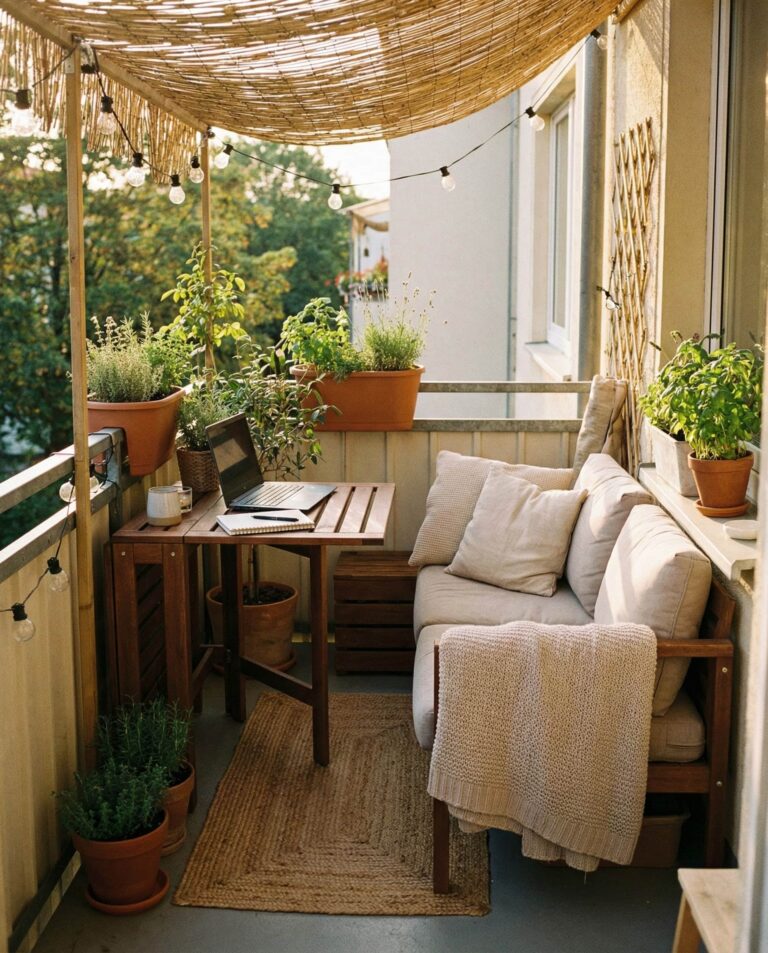 Balcony Workspace Ideas for Small Spaces Enclosed, Open, Cozy Home ...