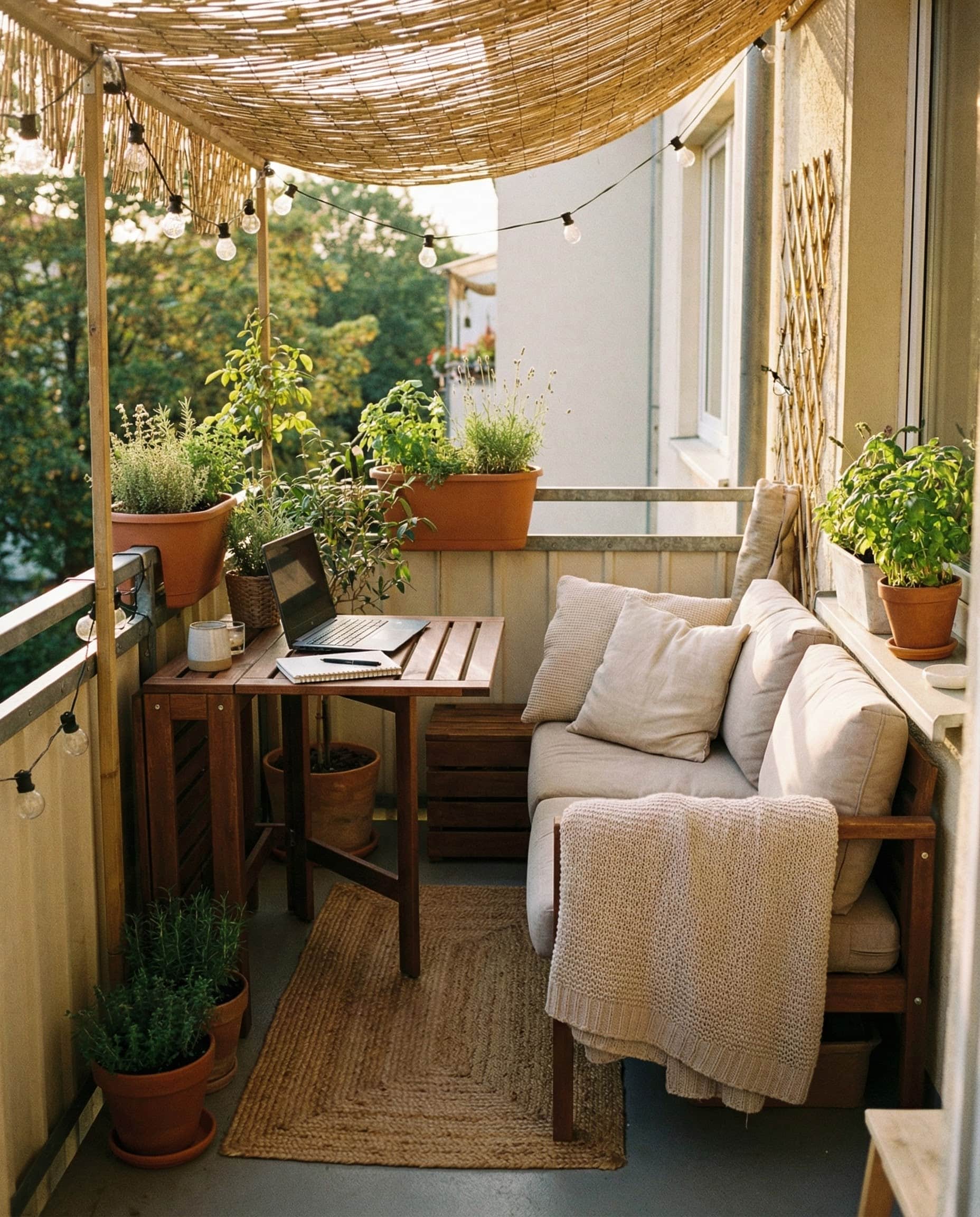 Balcony Workspace Ideas for Small Spaces Enclosed, Open, Cozy Home ...