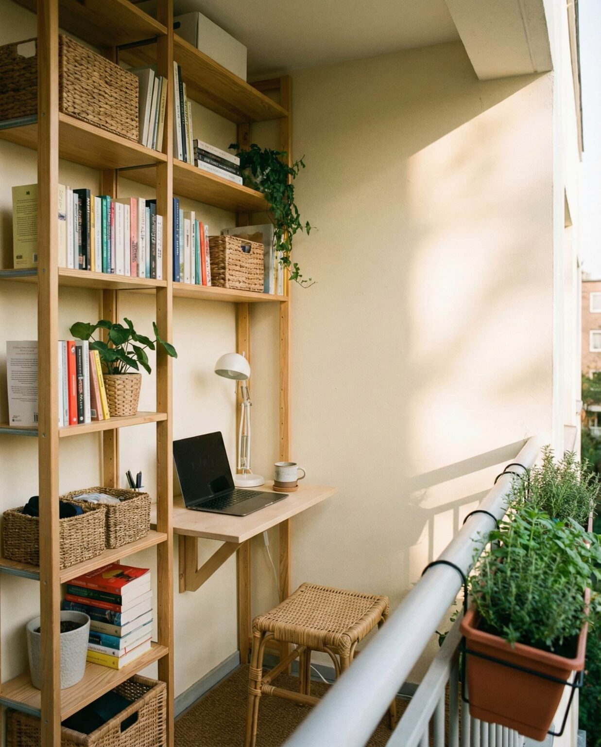 Balcony Workspace Ideas for Small Spaces Enclosed, Open, Cozy Home ...