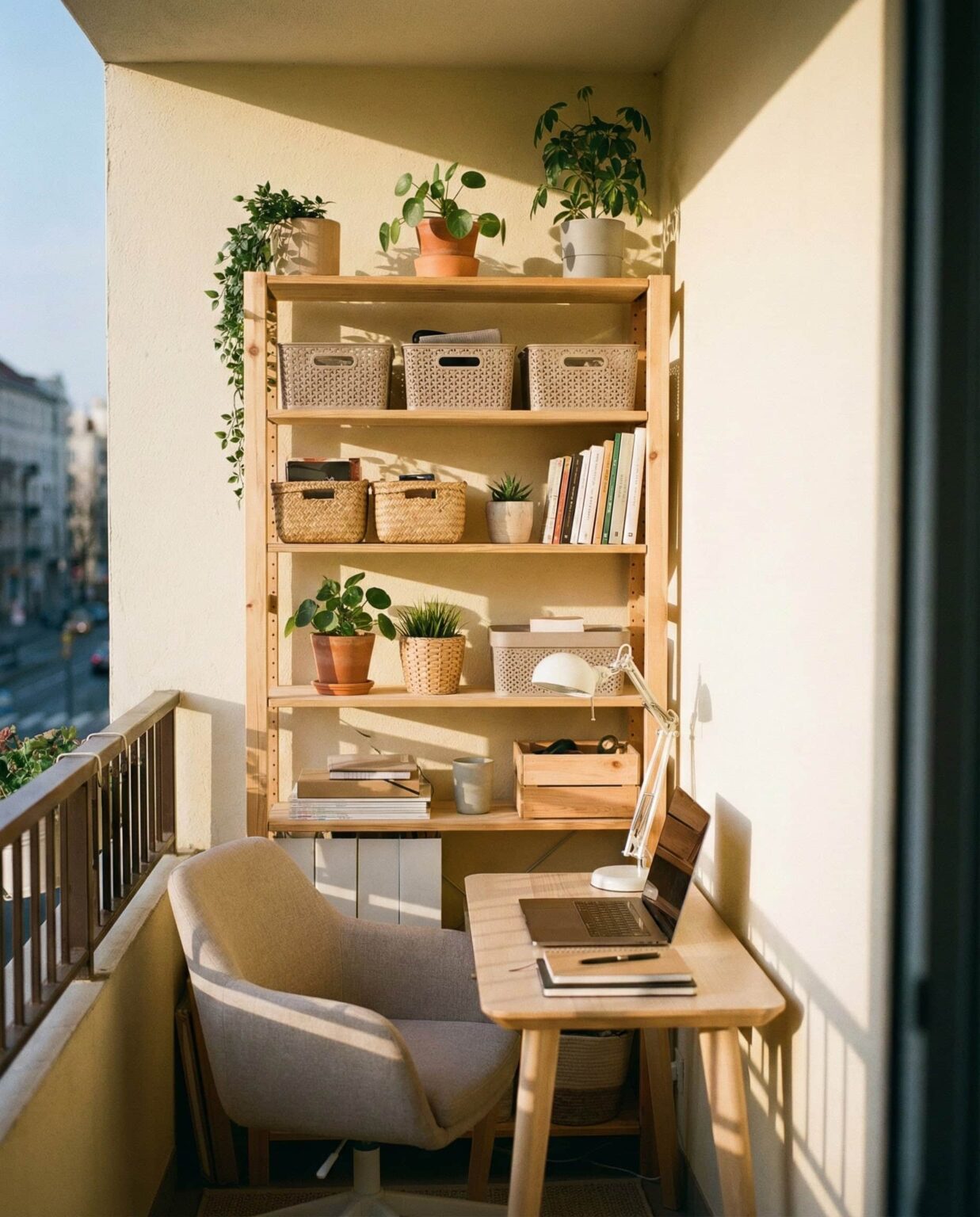 Balcony Workspace Ideas for Small Spaces Enclosed, Open, Cozy Home ...