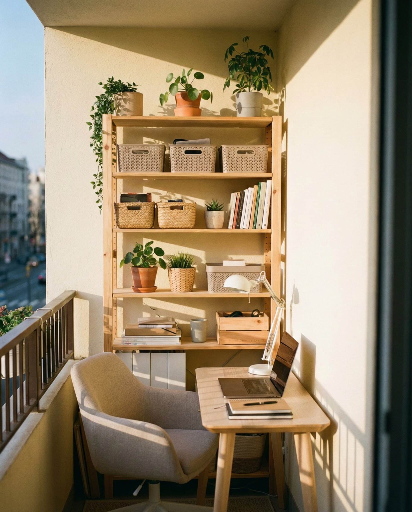 Balcony Workspace Ideas for Small Spaces Enclosed, Open, Cozy Home ...