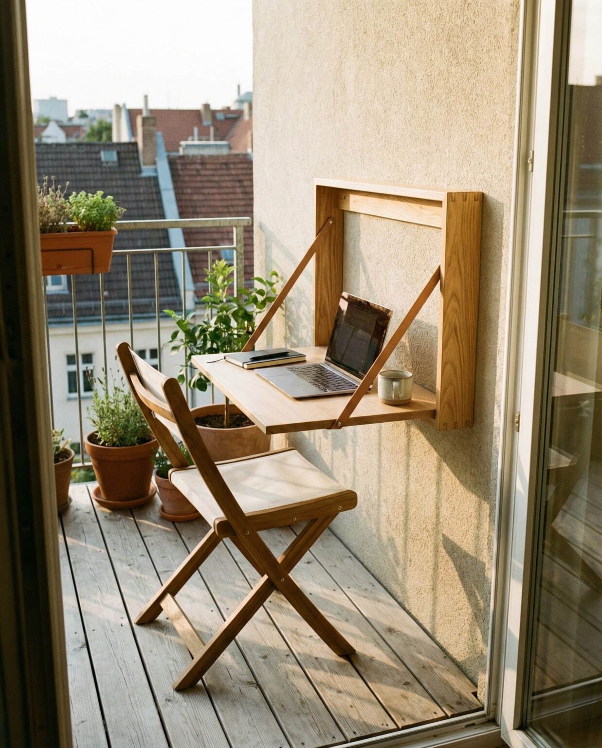 Balcony Workspace Ideas for Small Spaces Enclosed, Open, Cozy Home ...