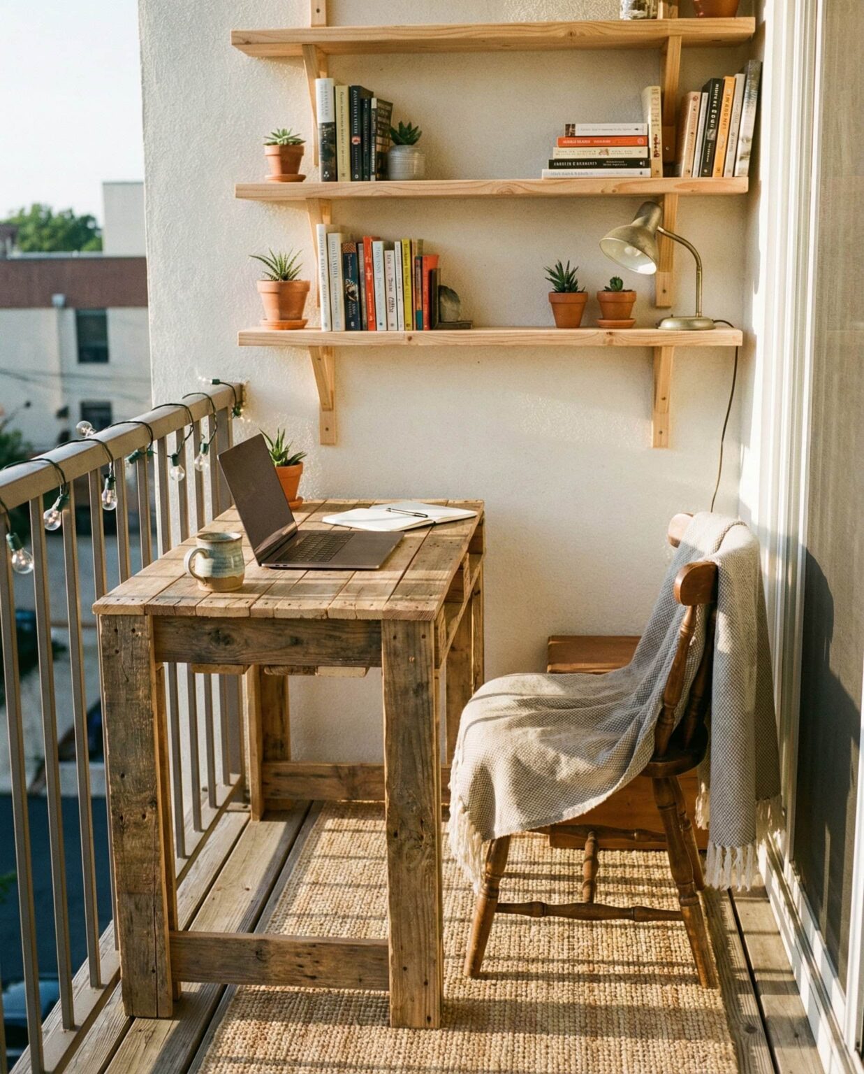 Balcony Workspace Ideas for Small Spaces Enclosed, Open, Cozy Home ...