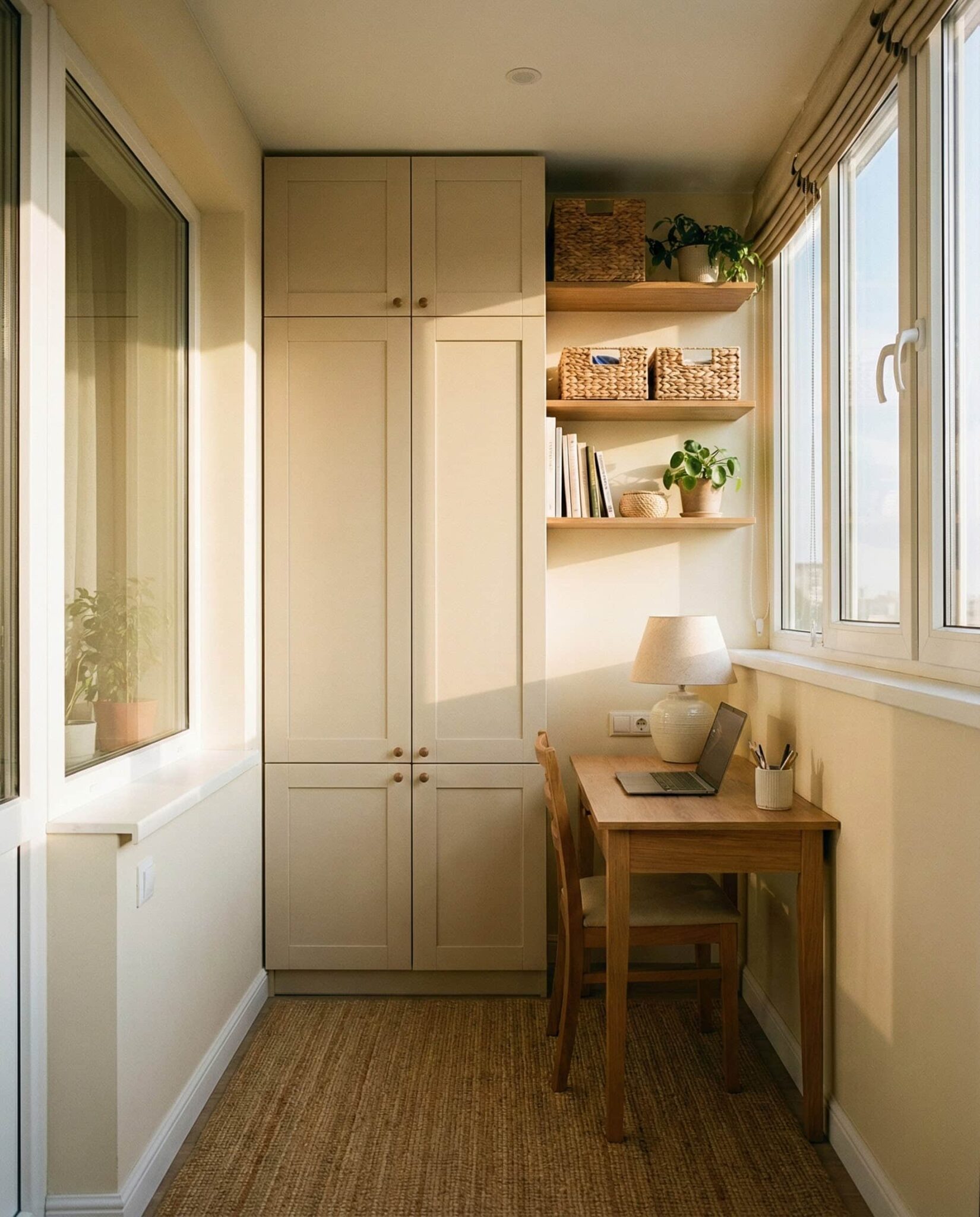 Balcony Workspace Ideas for Small Spaces Enclosed, Open, Cozy Home ...