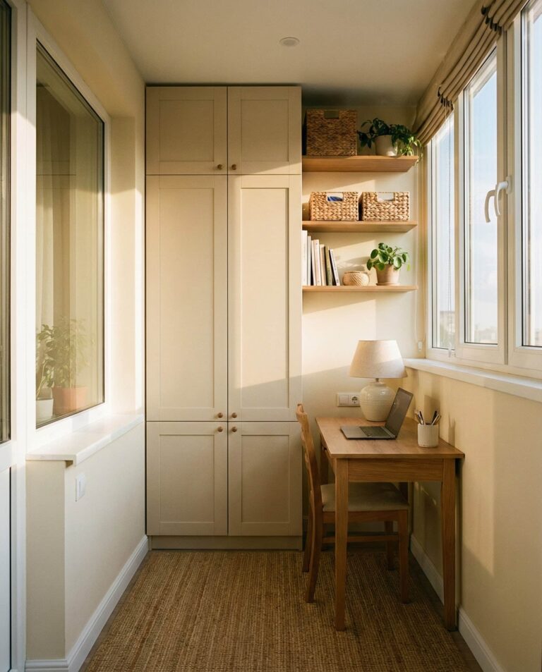 Balcony Workspace Ideas for Small Spaces Enclosed, Open, Cozy Home ...