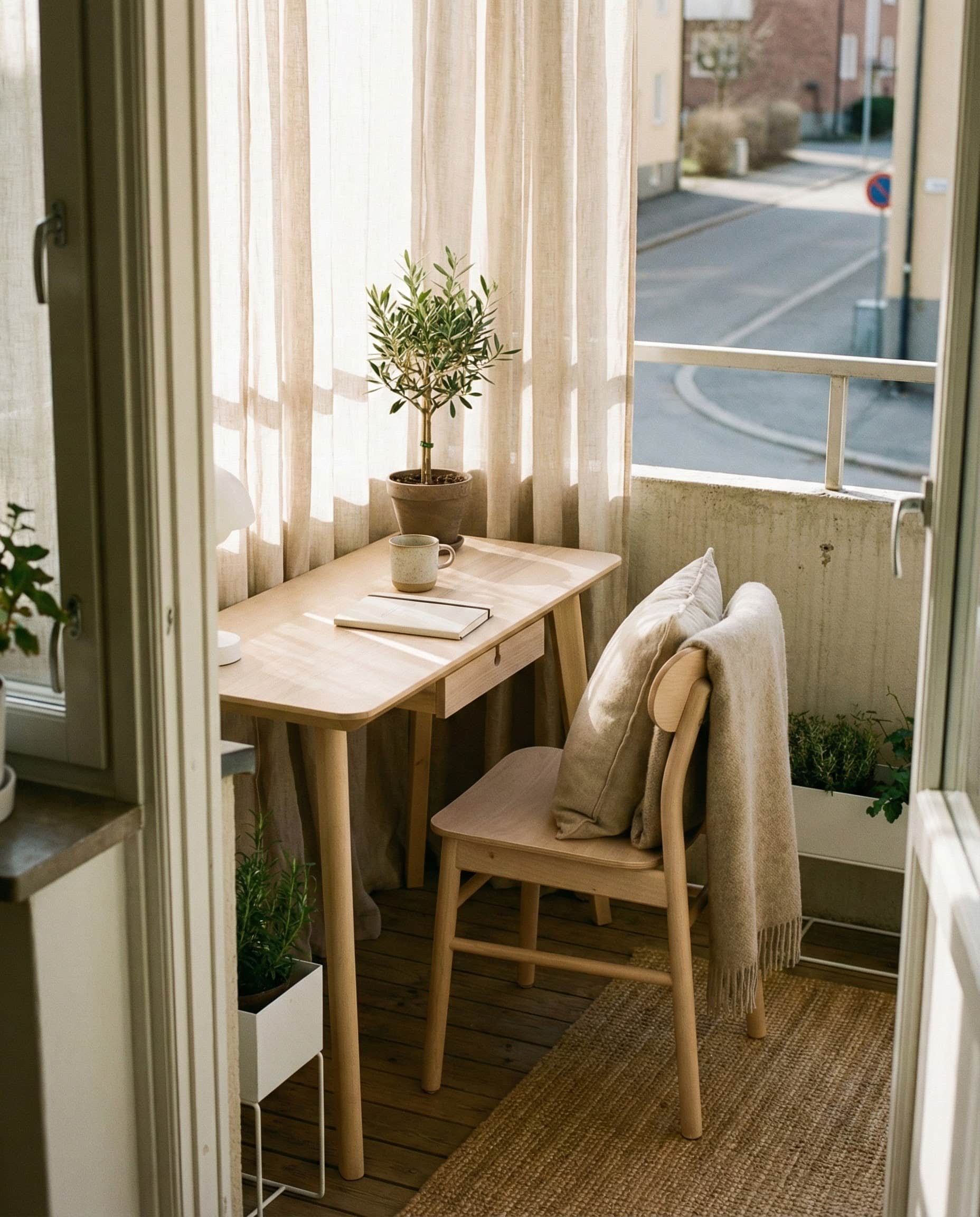 Balcony Workspace Ideas for Small Spaces Enclosed, Open, Cozy Home ...