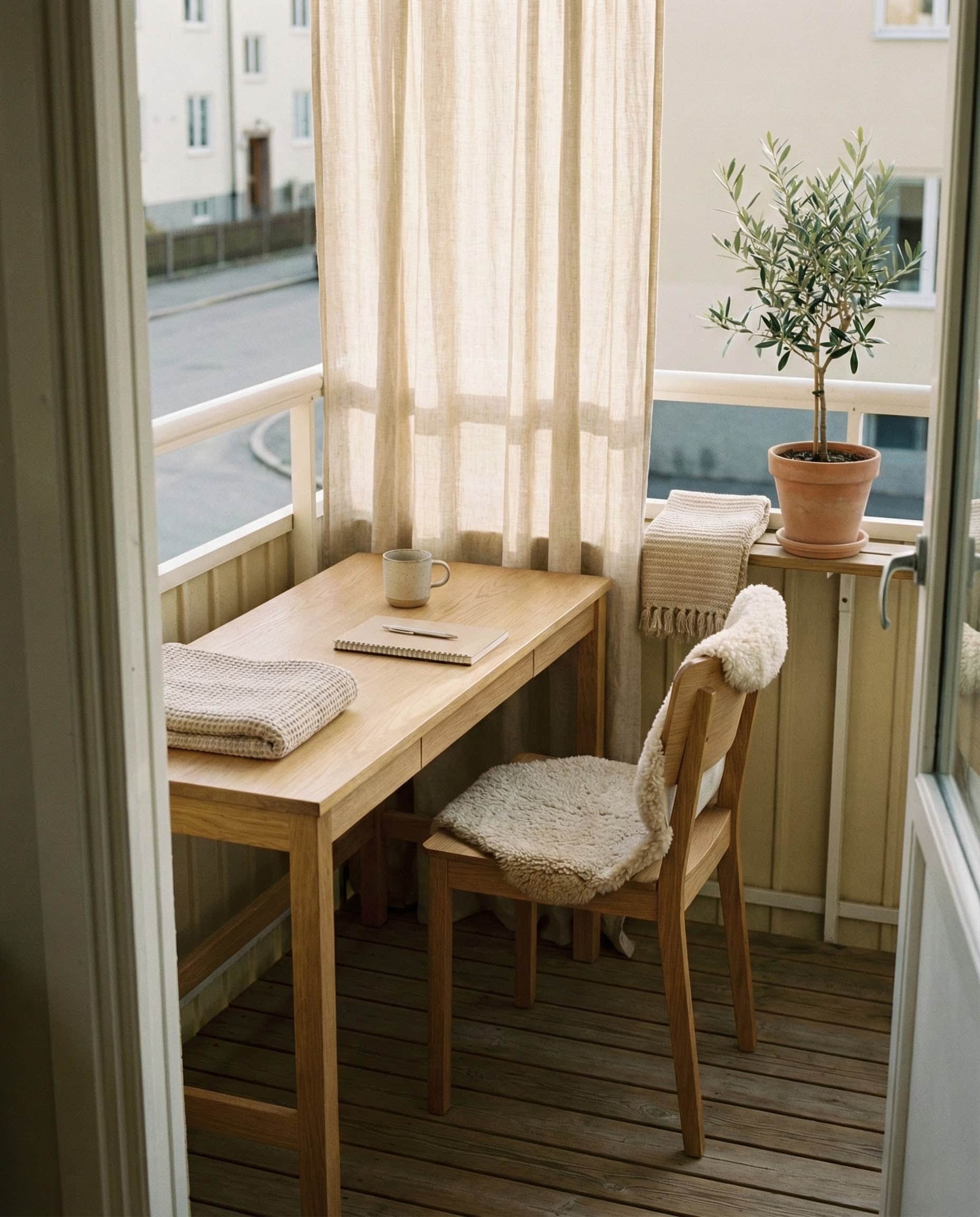 Balcony Workspace Ideas for Small Spaces Enclosed, Open, Cozy Home ...